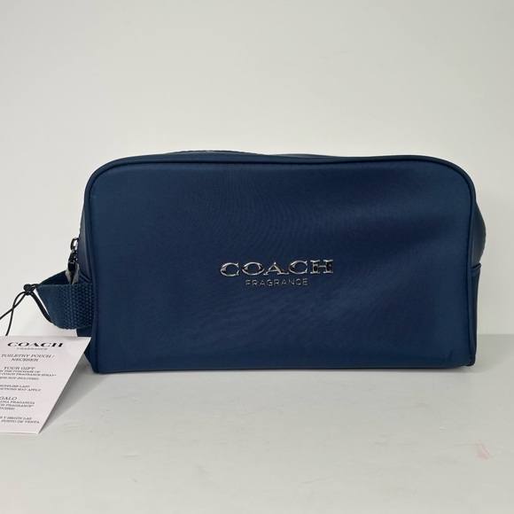 Coach | Bags | New Coach Mens Travel Toiletry Bag Navy Blue Fragrance ...